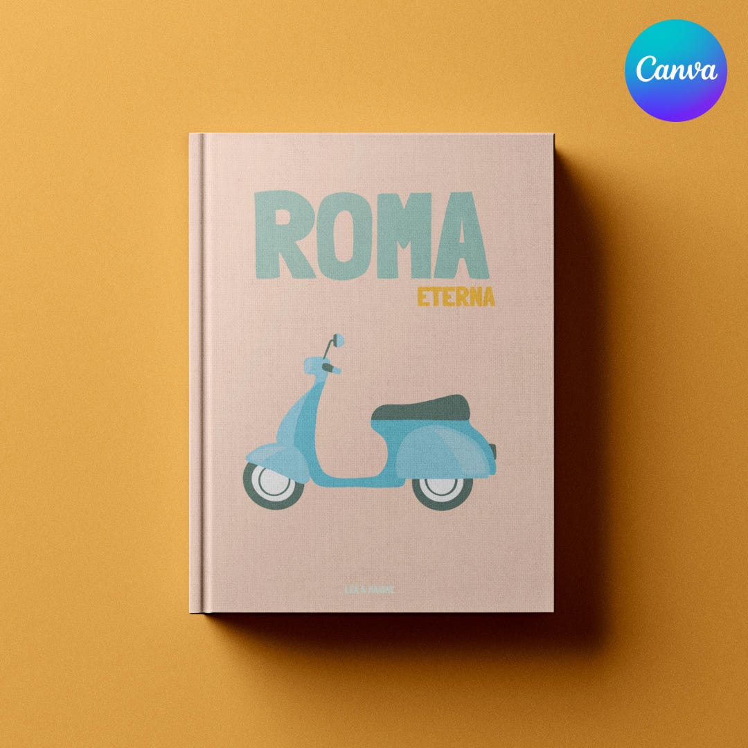 Roma Travel Photo Album - Canva Template - Etsy