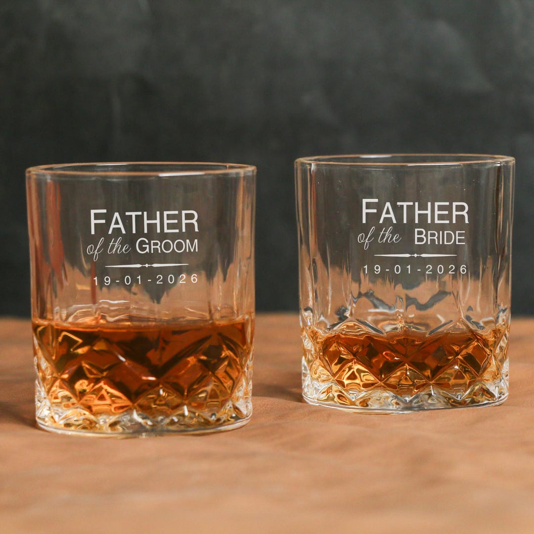 Personalised Father of the Bride Crystal Panel Tumbler Whisky Glass ...
