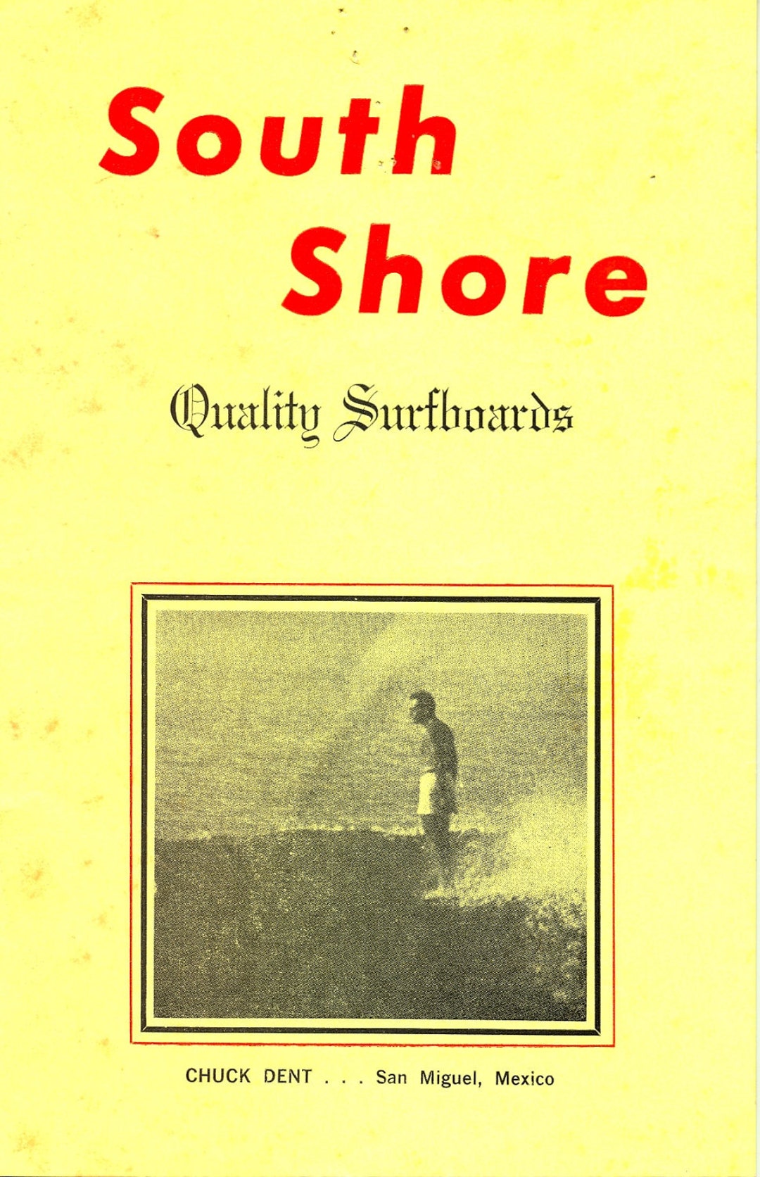 Vintage Custom Surfboard Sales Brochure - South Shore Quality ...