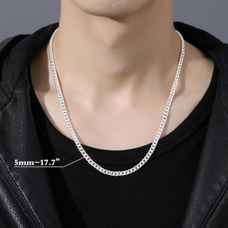 Fine Silver Curb Chain Necklace, Solid 999 Silver, M Clasp - Etsy