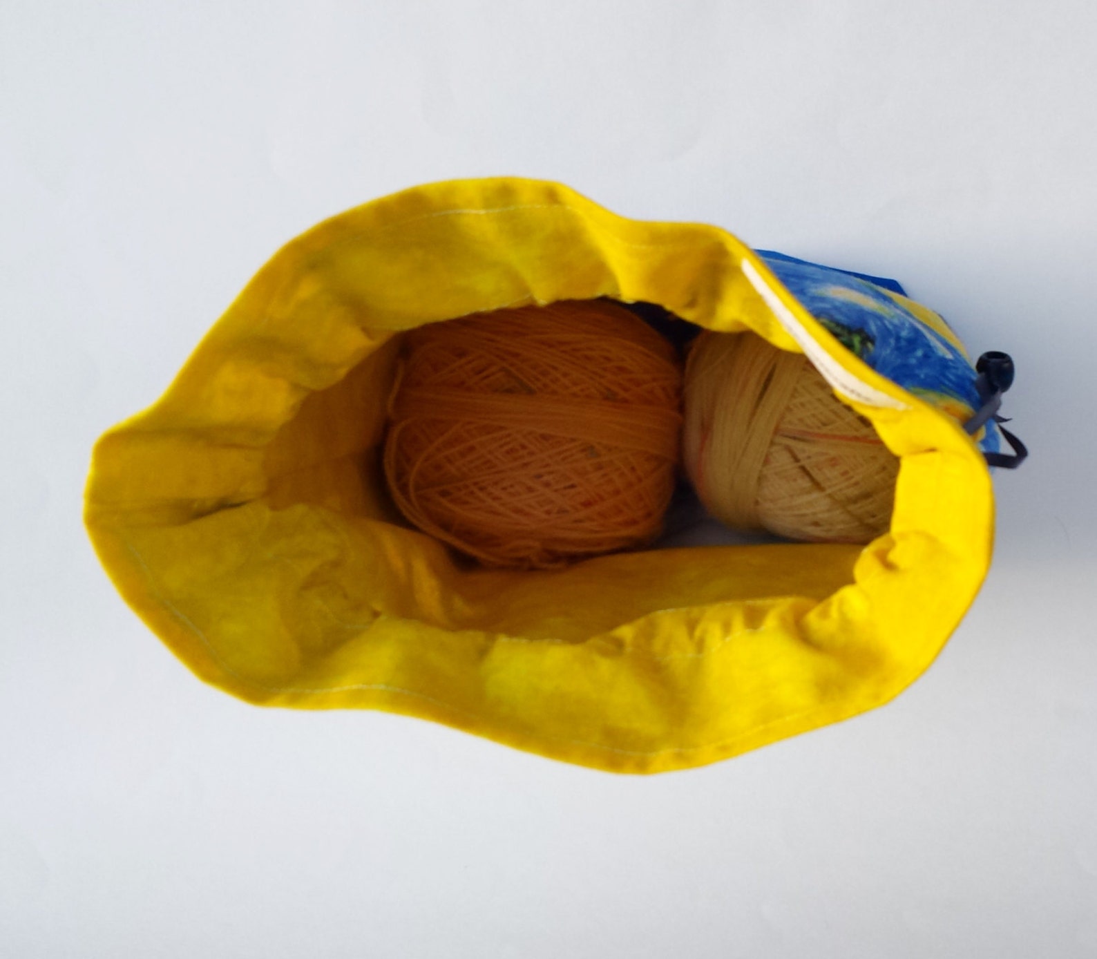 Van Gogh Starry Night Print Fabric Knitting Project Bag - Etsy