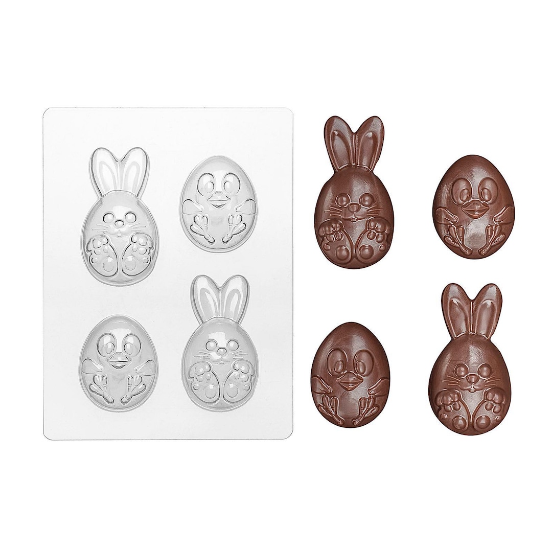 Mini Bunnies and Chickens Plastic Mold for Chocolate - Etsy
