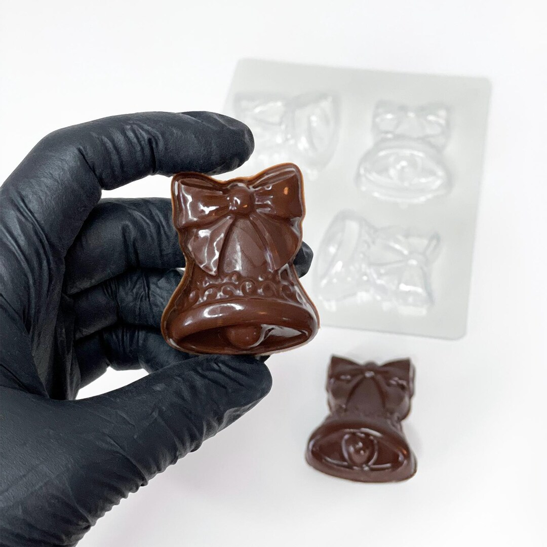 Mini Bell Chocolate Mold, Clear Plastic Candy Mold for Christmas ...