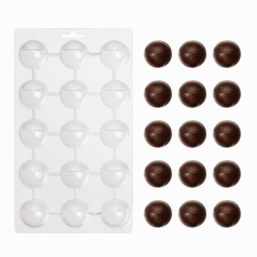 Candy "half Sphere Corrugated" Plastic Mold - Etsy