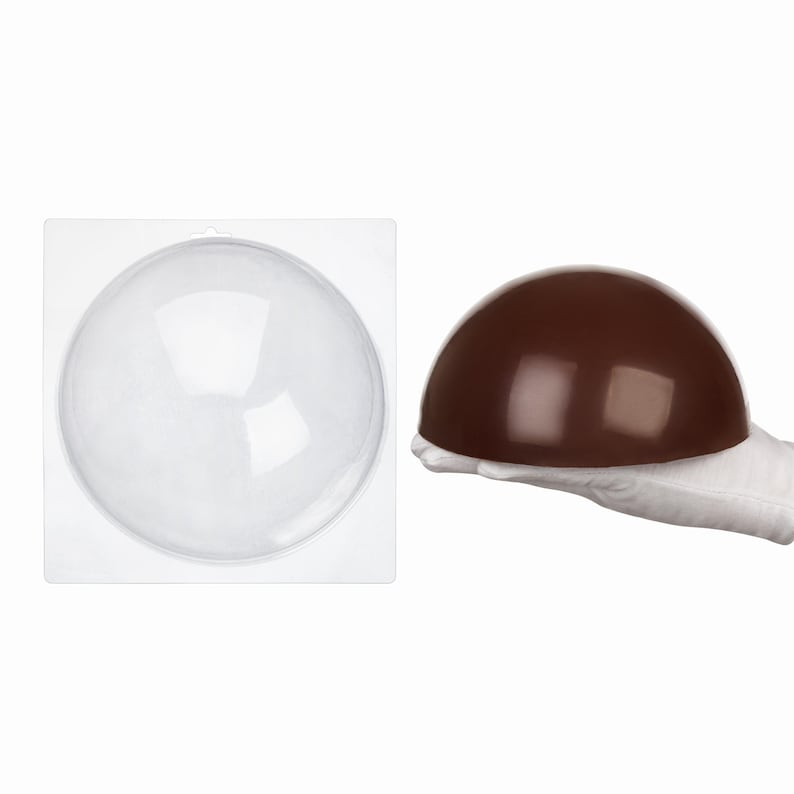 Half Sphere Mold 13cm/5.12", Clear Plastic Chocolate Mold for Domes ...