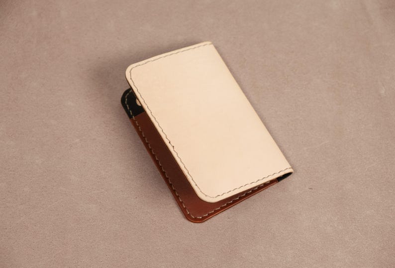 Leather Bifold Wallet Pattern: Vertical ID Card Holder (PDF & SVG) - Etsy