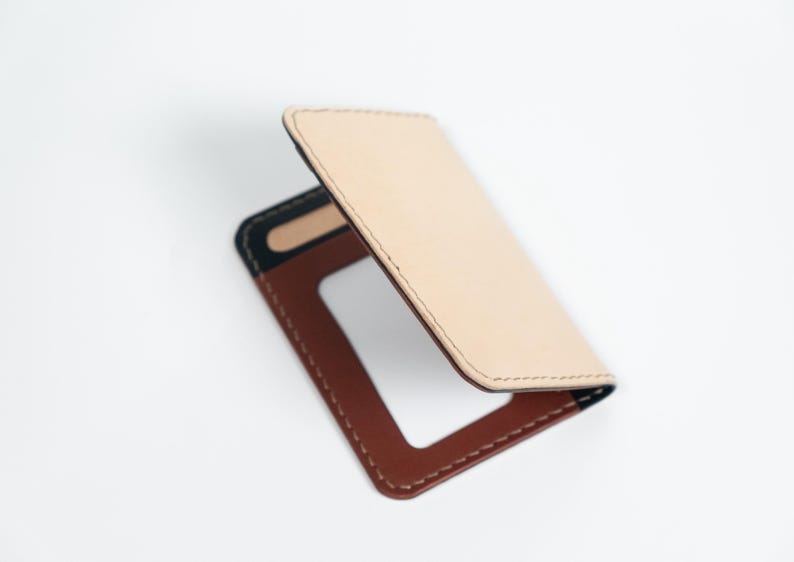 Leather Bifold Wallet Pattern: Vertical ID Card Holder (PDF & SVG) - Etsy