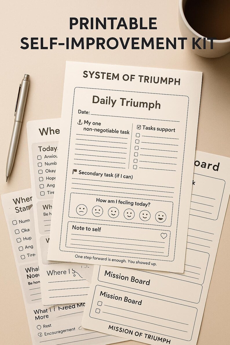 System of Triumph – Printable Daily & Weekly Self-improvement Planner ...
