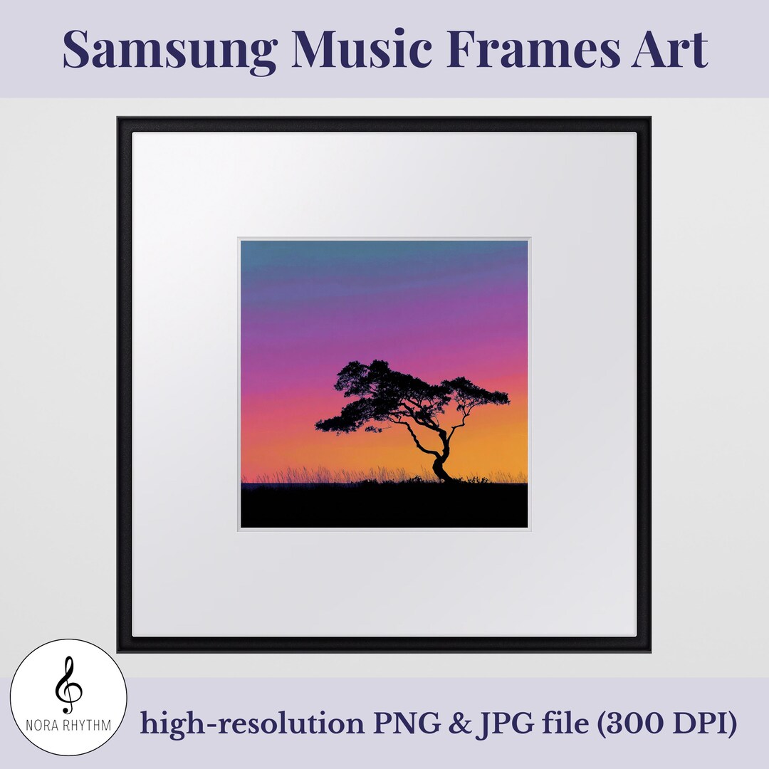 Sunset Silhouette Tree Art for Samsung Music Frame (digital Download ...