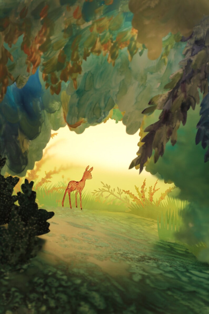 Fawn in the Forest - Etsy