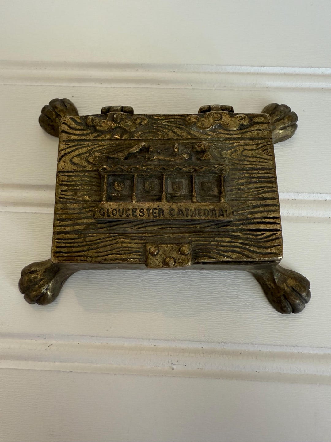 Antique English Brass Match Safe / Vesta Box / Trinket Box – Gloucester ...