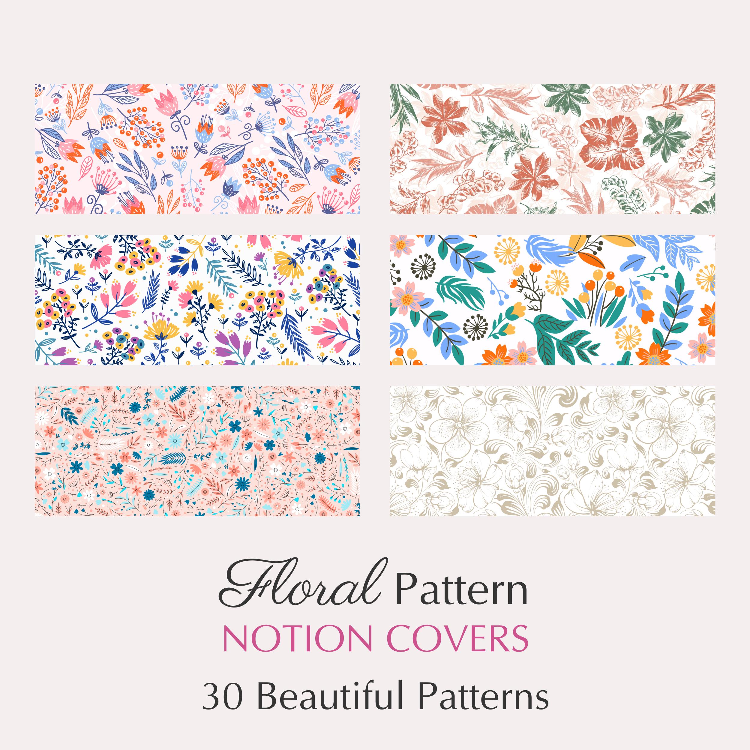 Floral Notion Covers, Aesthetic Dashboard Headers (digital Download) - Etsy