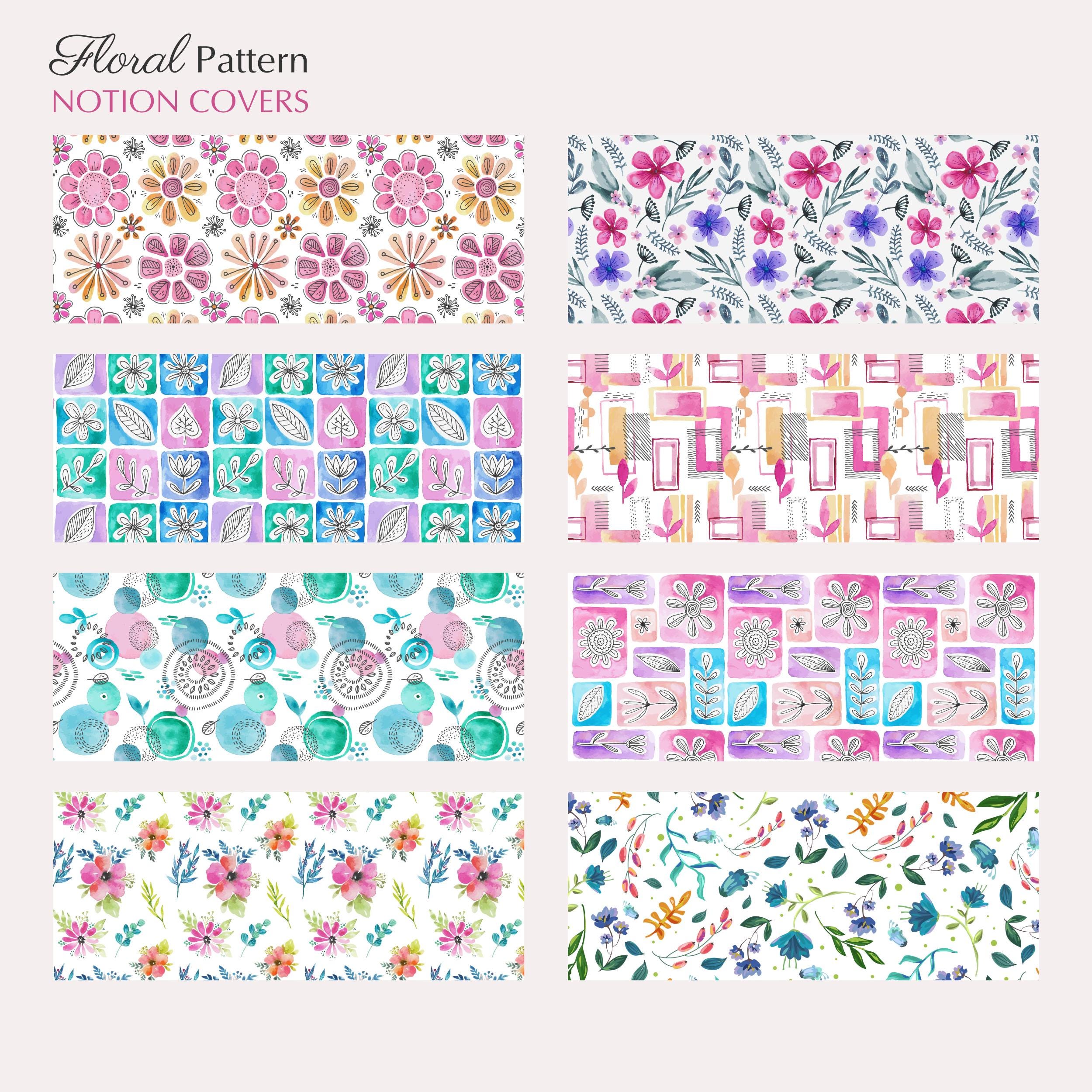 Floral Notion Covers, Aesthetic Dashboard Headers (digital Download) - Etsy