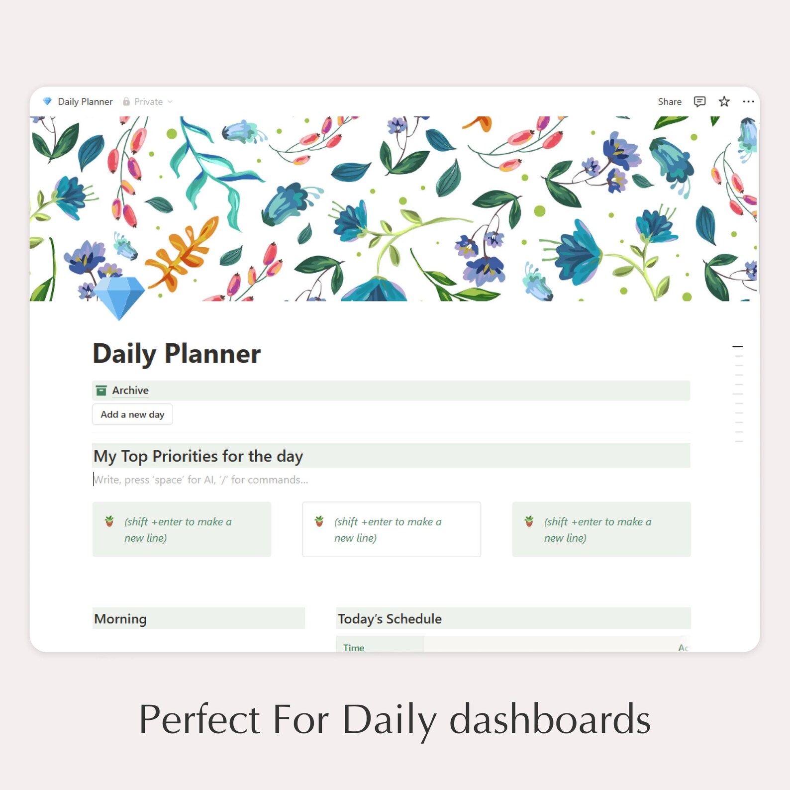 Floral Notion Covers, Aesthetic Dashboard Headers (digital Download) - Etsy