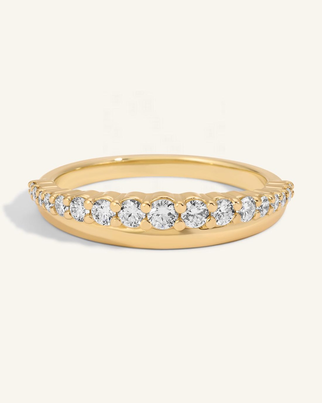Round Graduated Diamond Anniversary Bands for Women Lab Grown Diamond ...