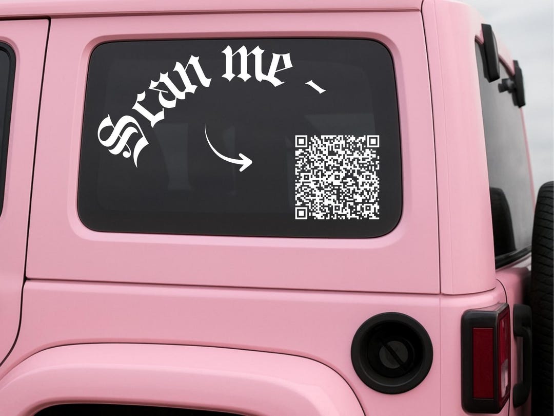 Custom QR Code Decal Personalized Vinyl Sticker for Car Business ...