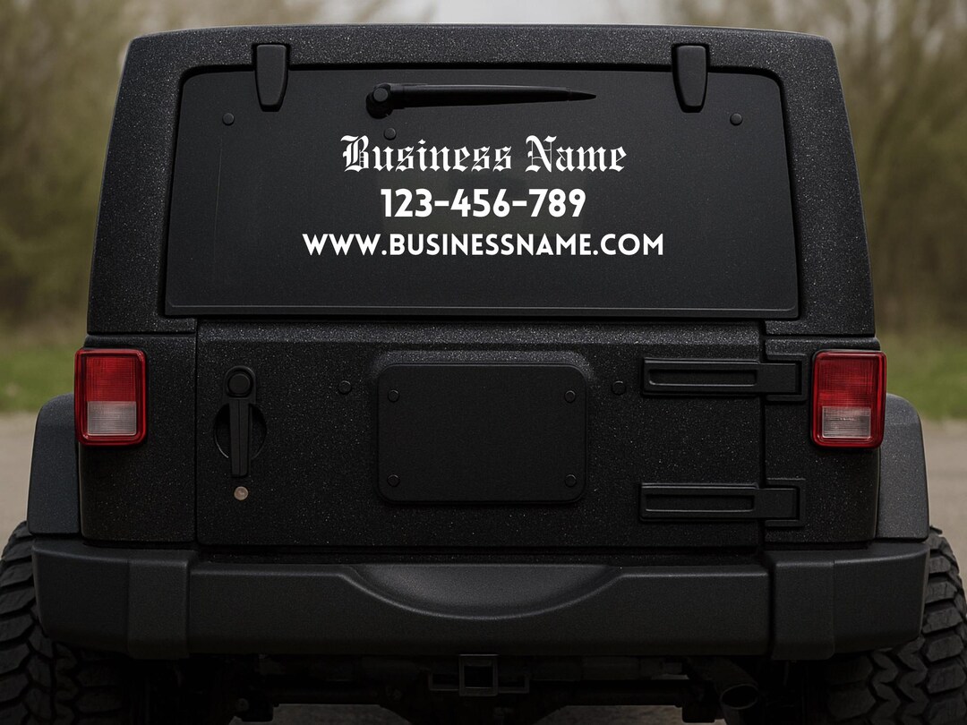 Custom Business Graphics Decal, Business Name, Logo, QR Code Vinyl ...