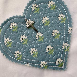 Heart Prayer Pocket Quilt/quilted Prayer Quilt/handmade Comfort Blanket ...