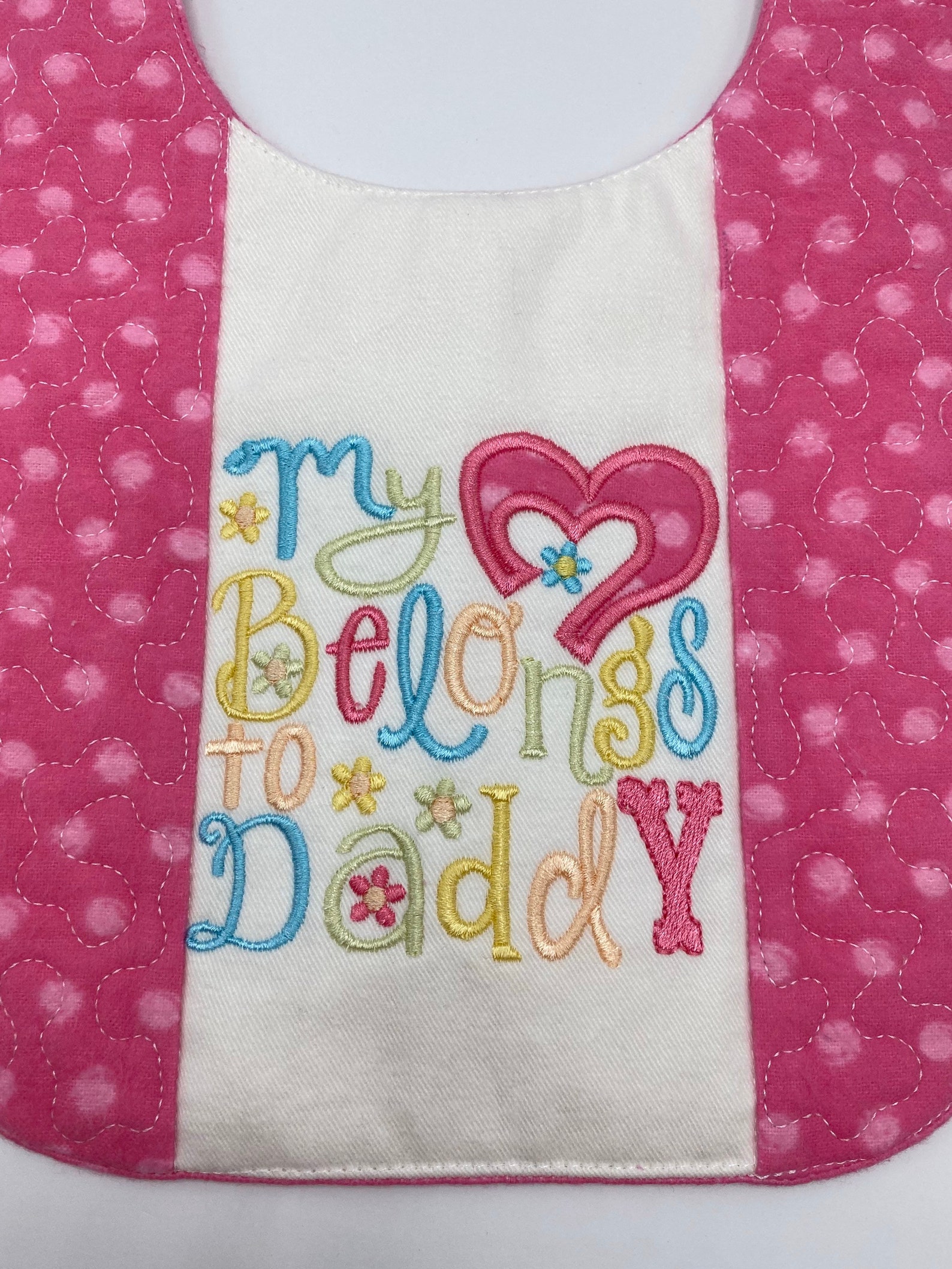 My Heart Belongs to Daddy Bib /baby Bib/toddler Bib/daycare - Etsy