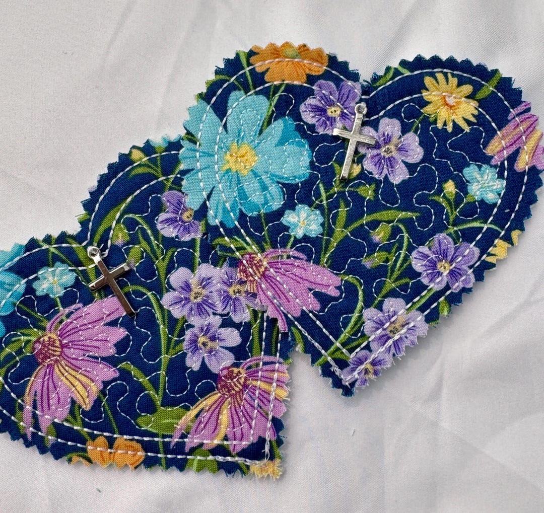 Prayer Pocket/fabric Prayer Heart/religious Gift/gift for Her/daily ...