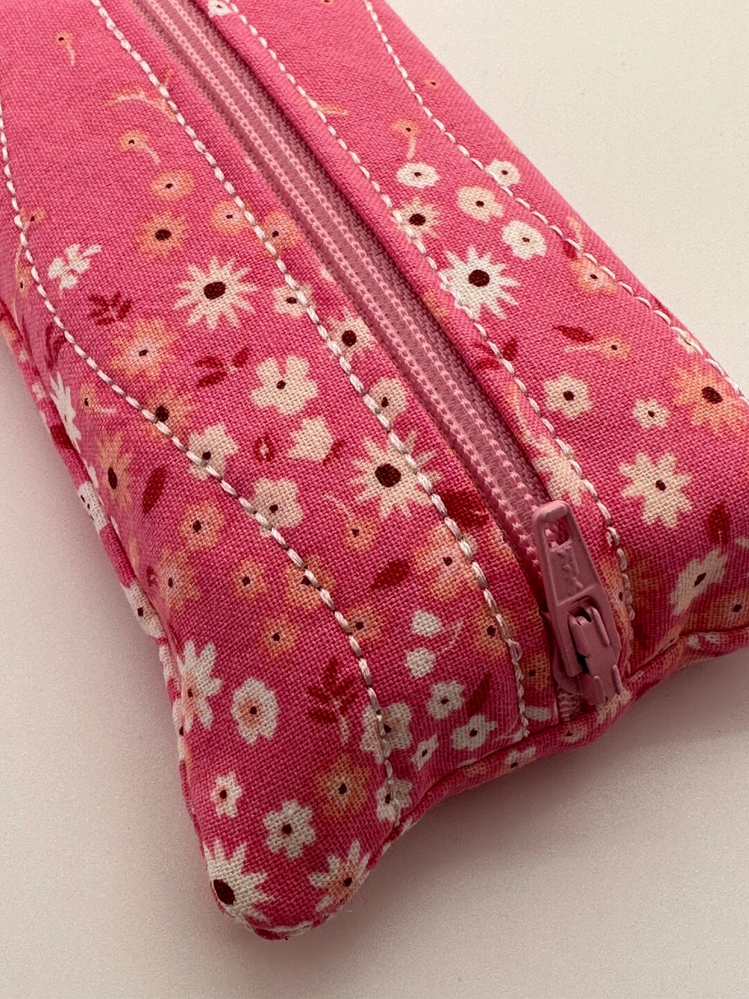 Pink Flower Shower Zippered Tissue Holder/toiletry Bag/travel Tissue ...