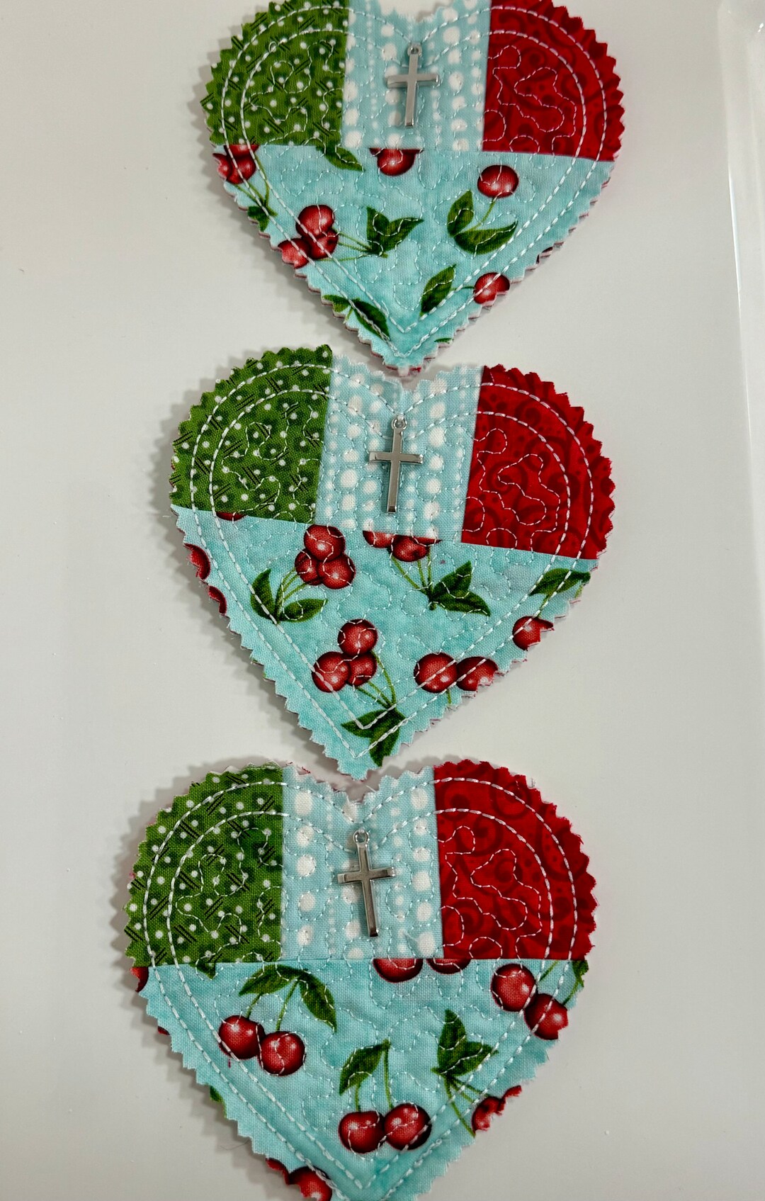 Red Cherries Pocket Prayer Heart/gift for Her/daily Devotional/prayer ...