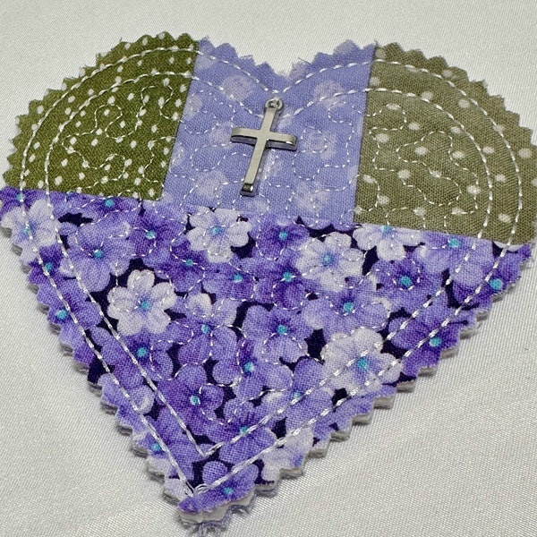 Quilted Pocket Prayer Heart - Etsy