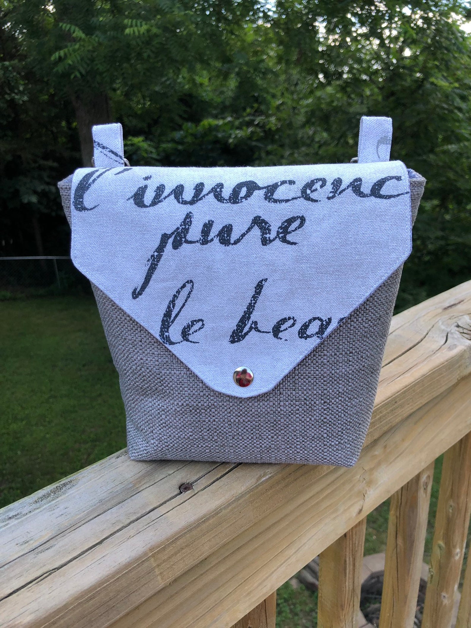 French Writing/hip Purse/belt Loop Purse/hands Free - Etsy