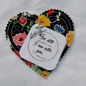 Black Bouquet/prayer Pocket/fabric Pocket Prayer Heart/religious Gift ...