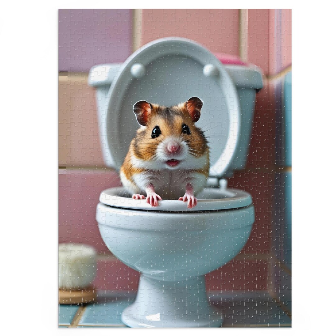 Whimsical Hamster Jigsaw Puzzle With Tin: Fun Family Activity - Etsy