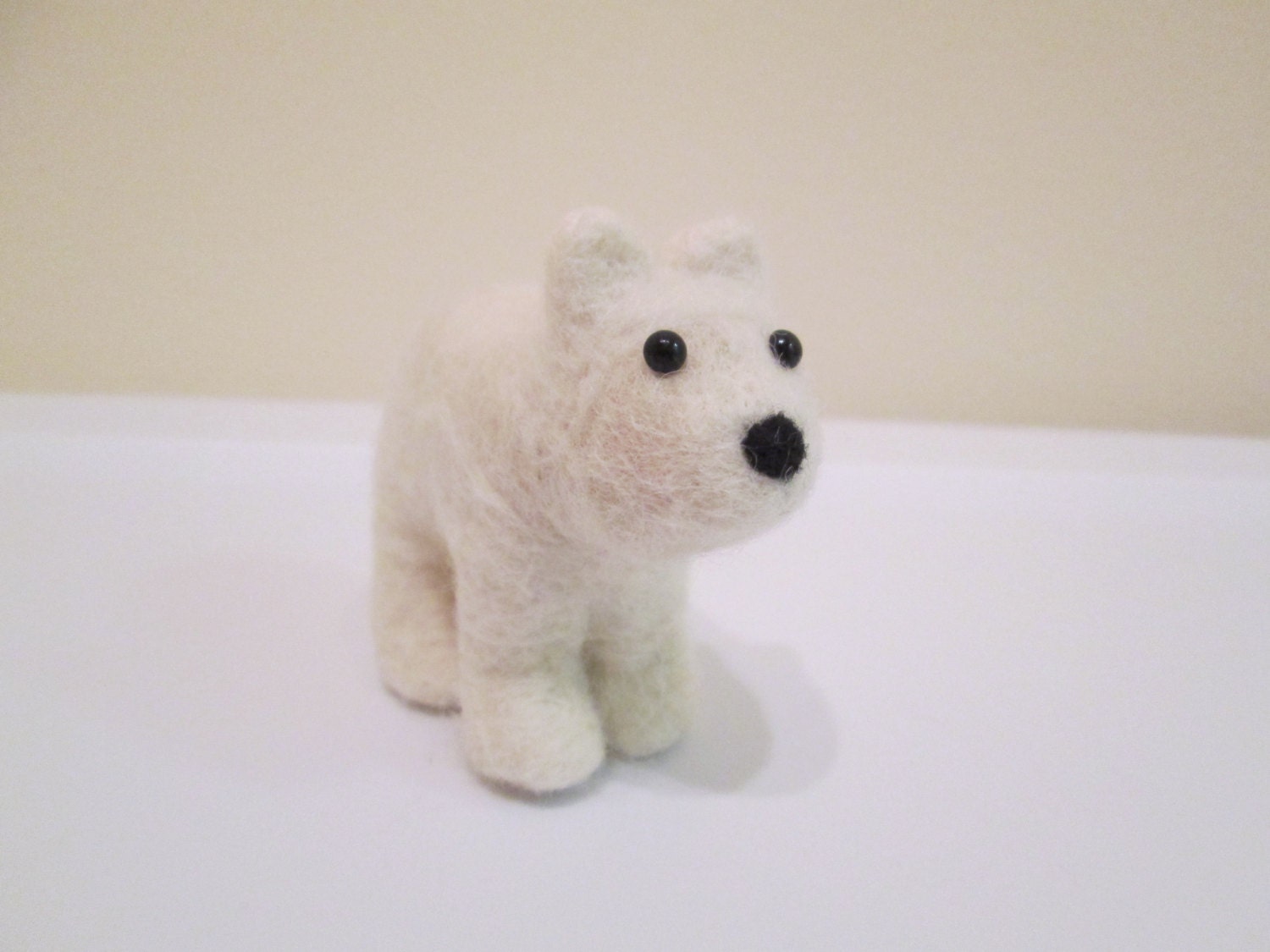 Polar Bear Cub Miniature Felted Bear Needle Felted Animal - Etsy