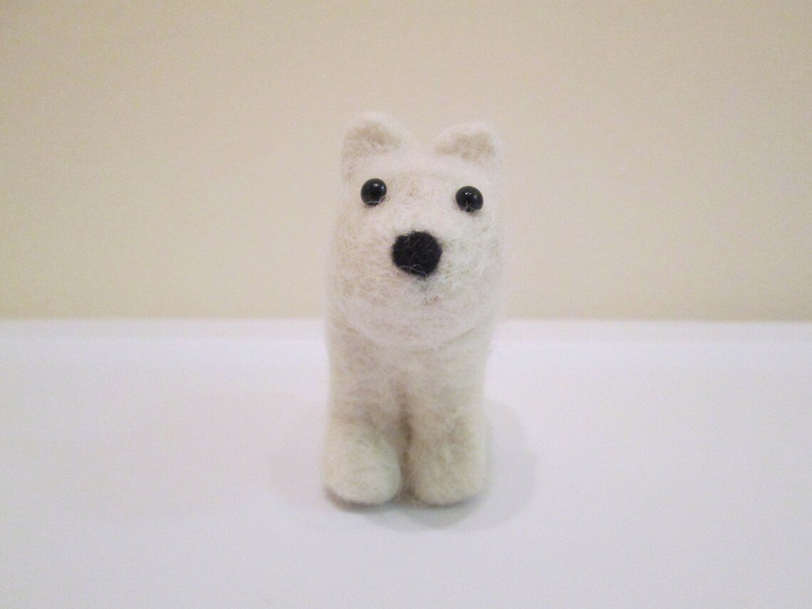 Polar Bear Cub Miniature Felted Bear Needle Felted Animal - Etsy
