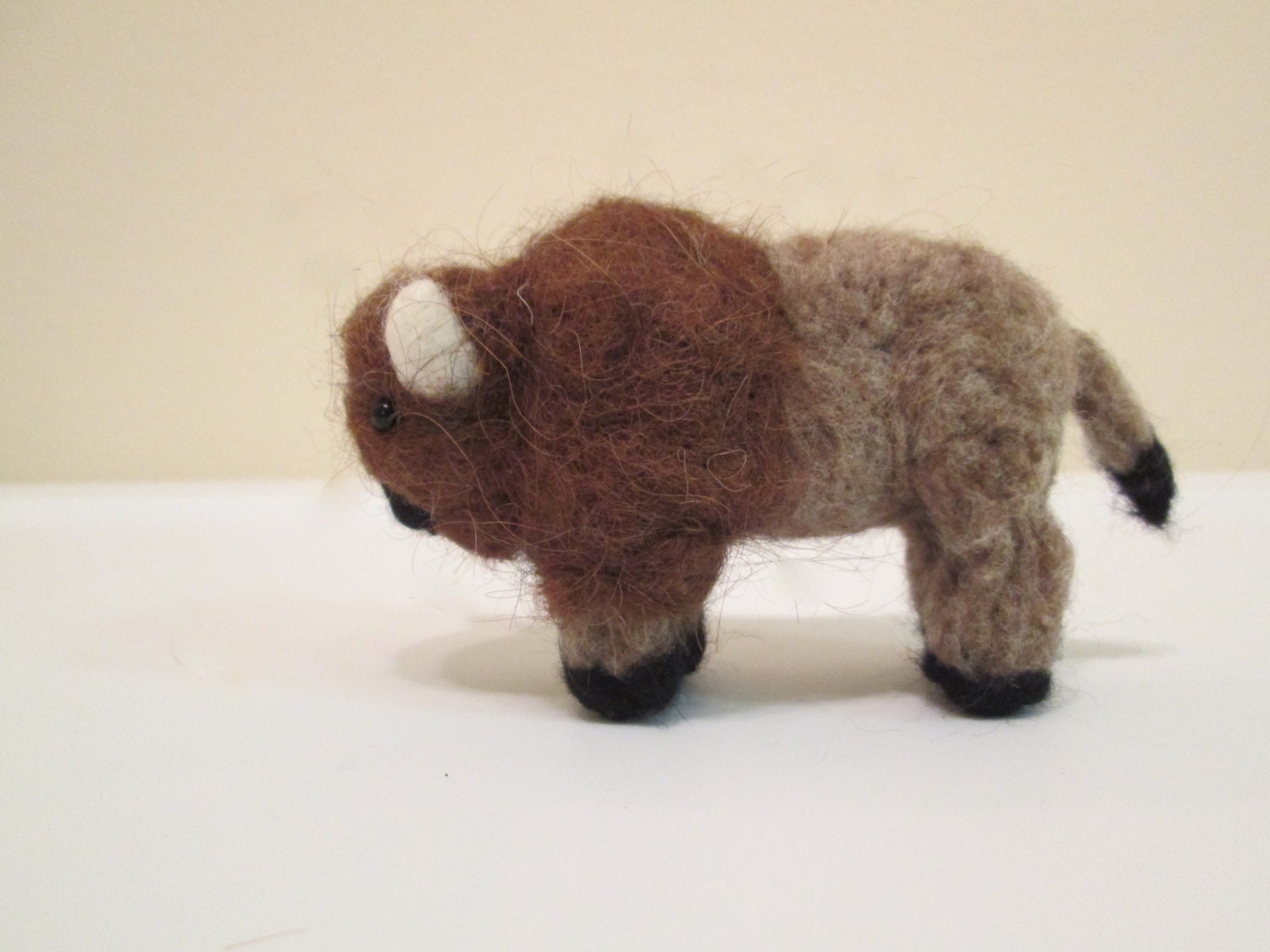Felted Bison Doll Needle Felted Animal Bison Miniature - Etsy