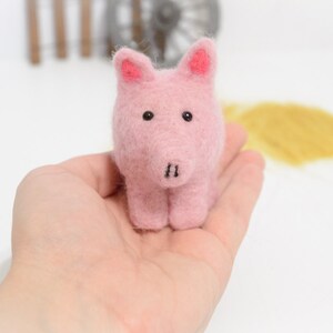 Felted Pig Miniature - Needle Felted Animal - Etsy