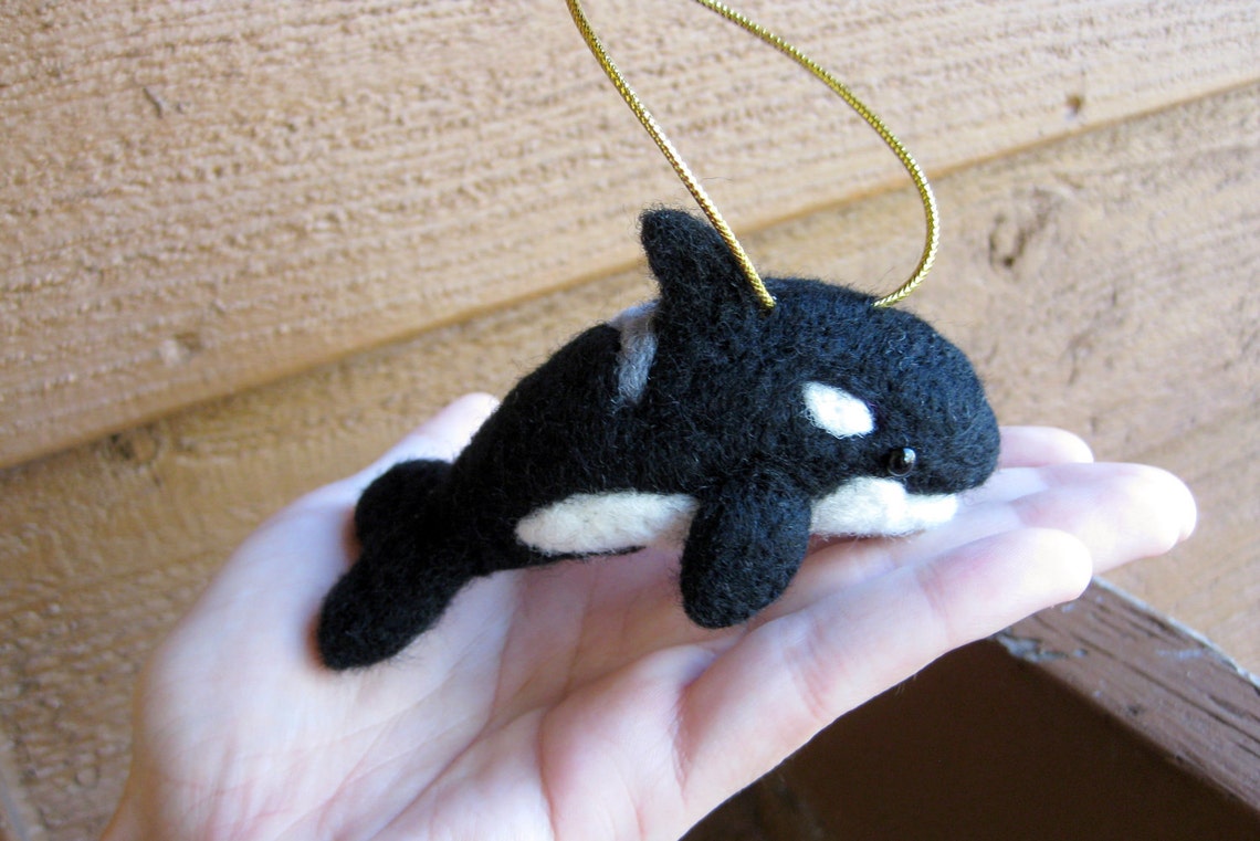 Felted Orca Needle Felted Whale Killer Whale Ornament - Etsy UK