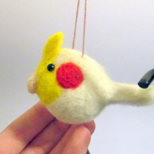 Felted Cockatiel Felted Christmas Ornament Needle Felted Bird - Etsy