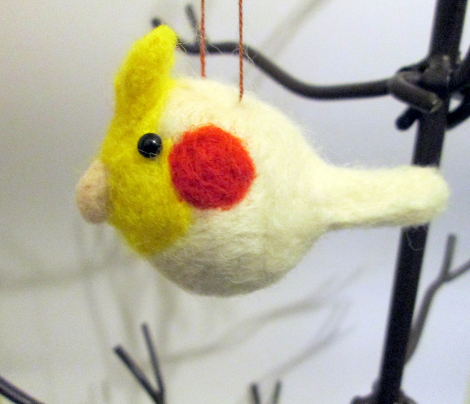 Felted Cockatiel Felted Christmas Ornament Needle Felted - Etsy