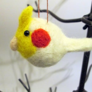 Felted Cockatiel Felted Christmas Ornament Needle Felted Bird - Etsy