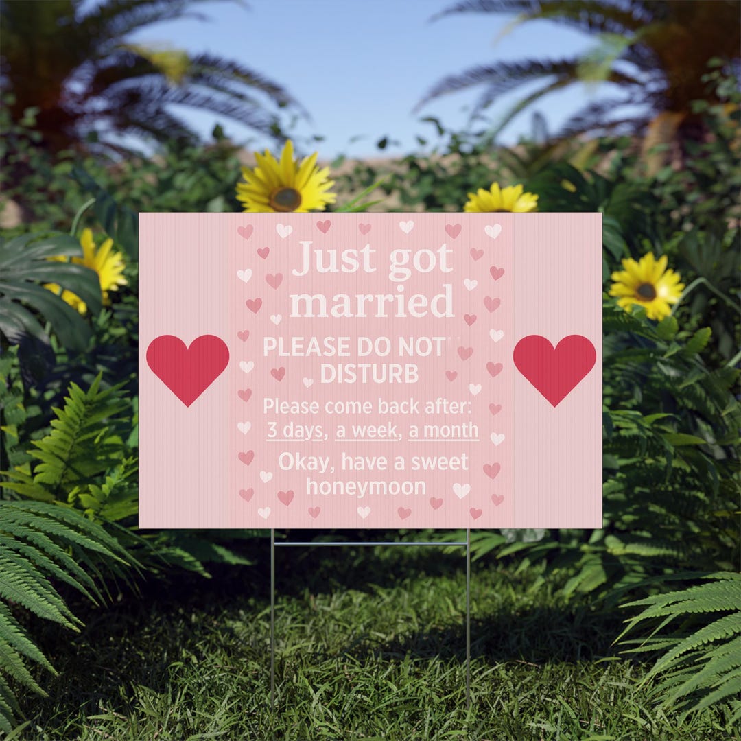 DO NOT DISTURB Just Got Married Marrige Sign Lawn Sign - Etsy