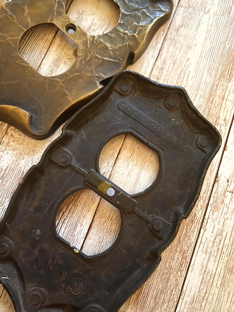 Brass Outlet Plates, Set of 2, Vintage - Etsy