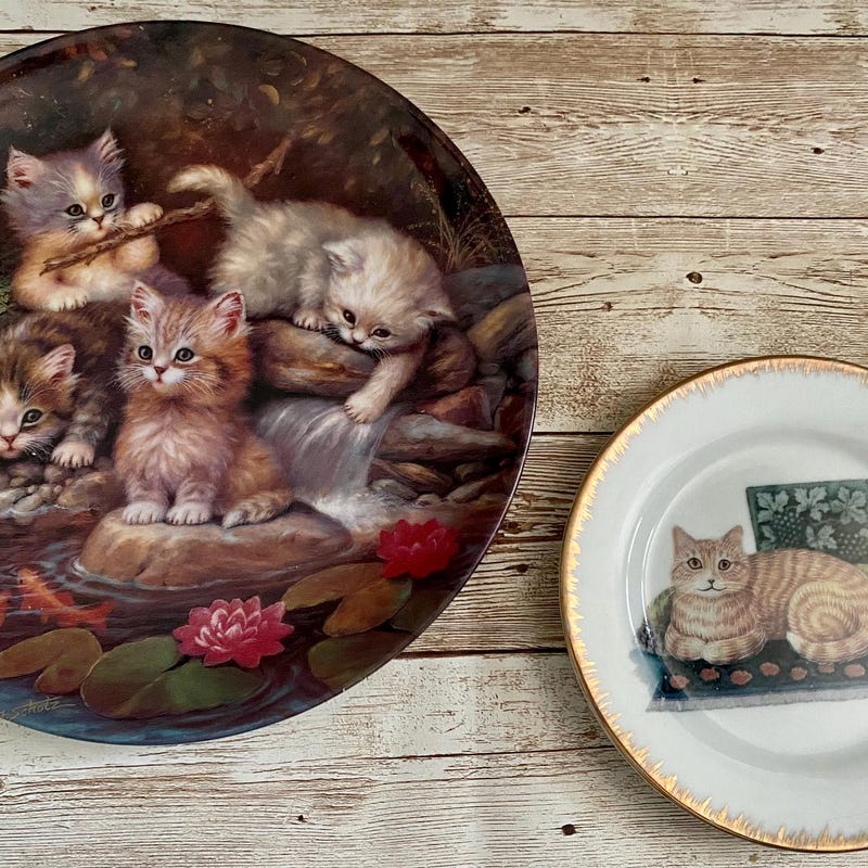 Cat Decorative Plate - Etsy