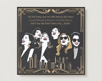 Gossip Girl Themed Birthday Party Invitation Invite Template | Editable ...