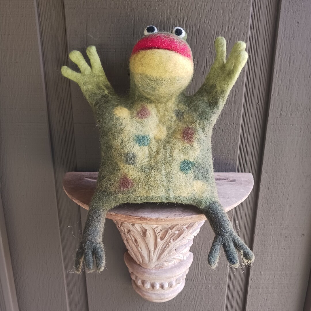 Hand Made Felted Wool Frog Toad Hand Puppet - Etsy