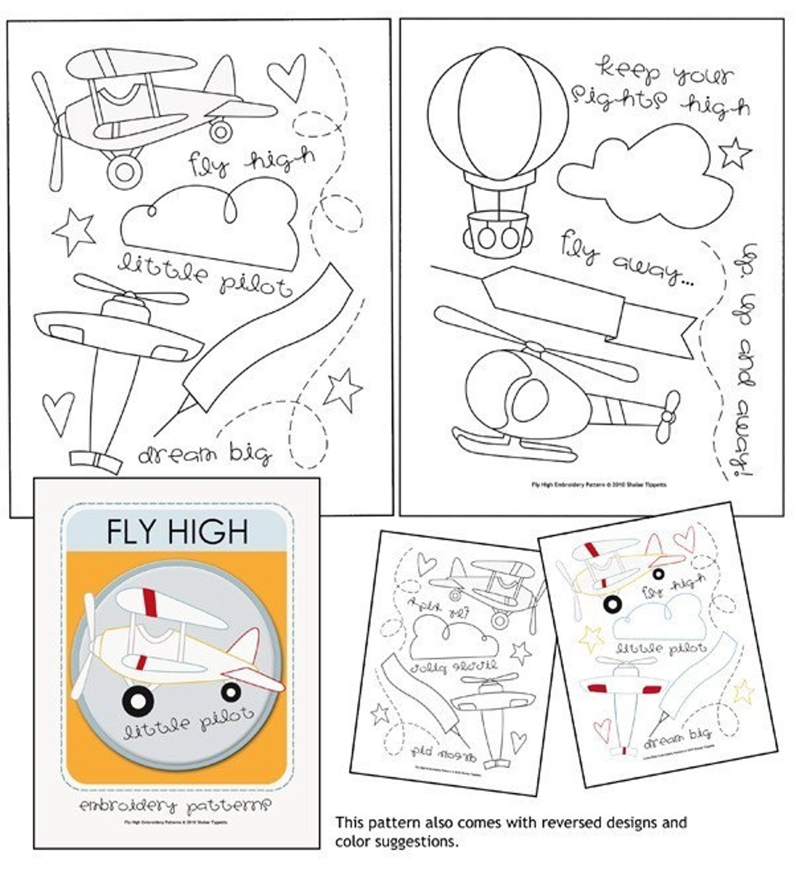 Fly High PDF Embroidery Pattern - Etsy