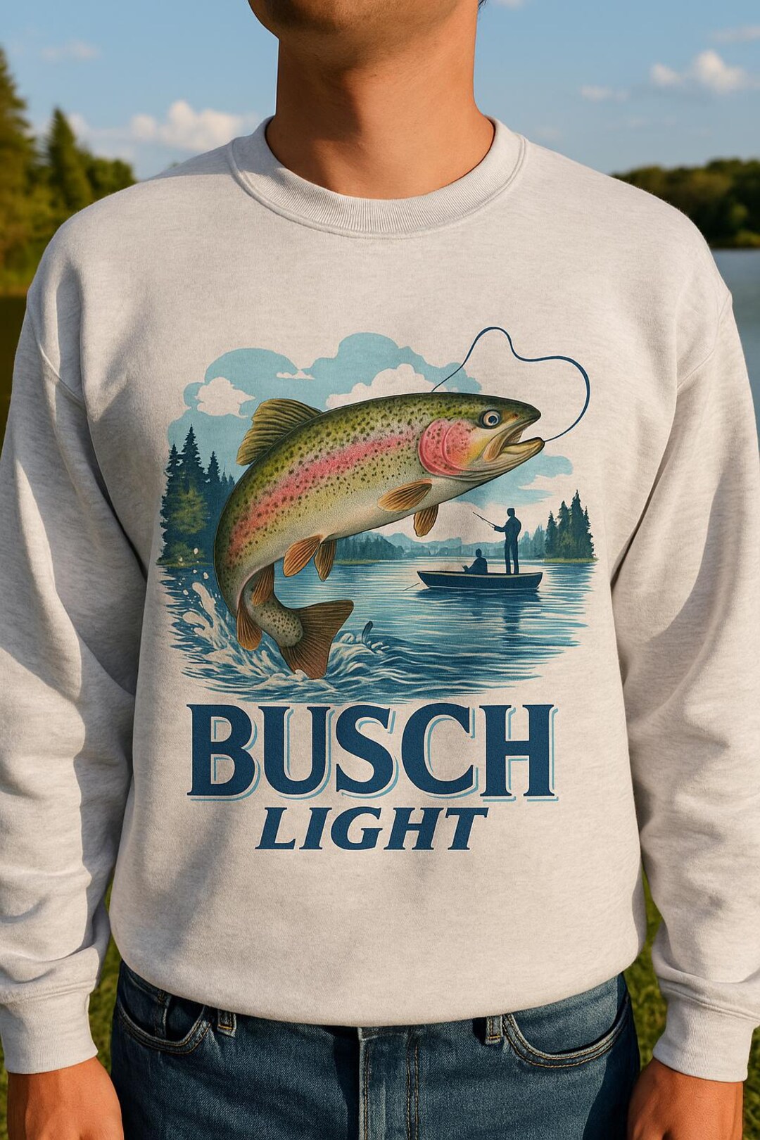 Busch Light Fishing Scene Shirt Png, Funny Fishing Png, Busch Light ...