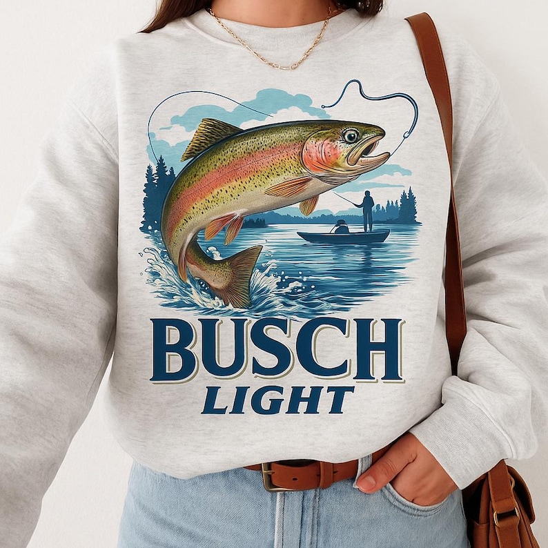 Busch Light Fishing Scene Shirt Png, Funny Fishing Png, Busch Light ...