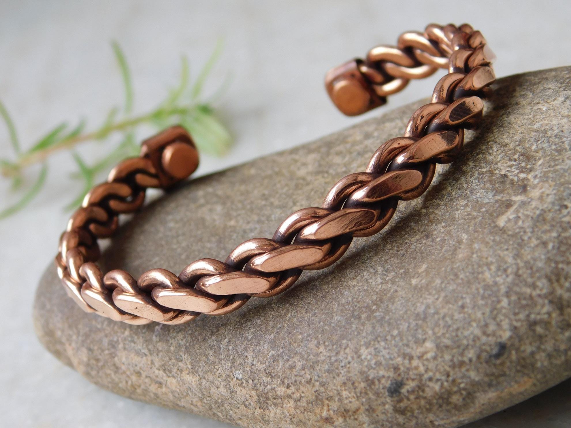 Twisted Copper Cuff Bracelet: Adjustable Pure Copper Bangle - Etsy