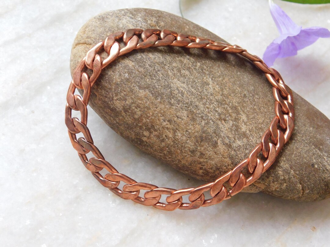 Copper Curb Chain Bracelet ,cuban Rope Link , Heavy Chain Link - Etsy