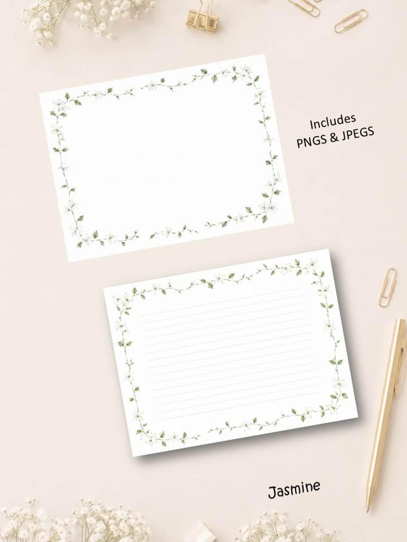 White Jasmine Vine Floral Writing Paper - Etsy