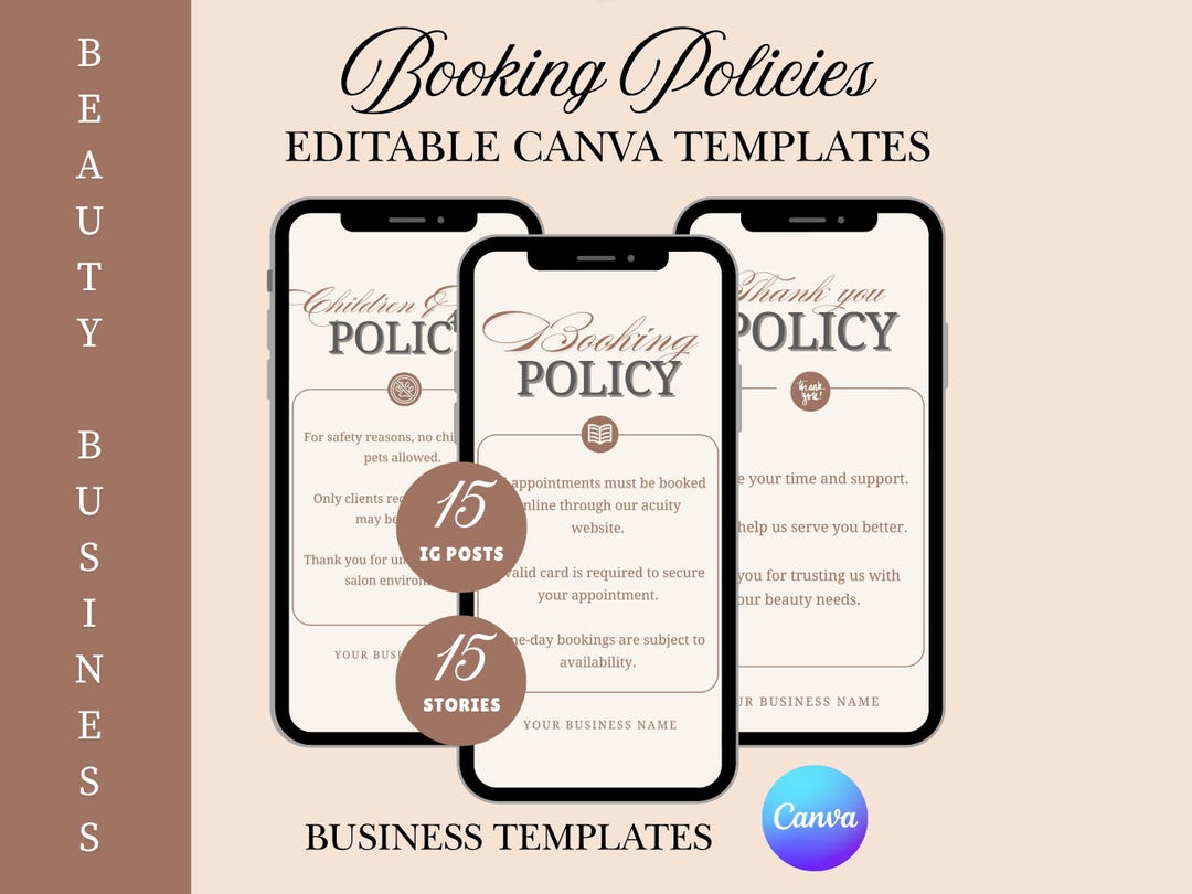 Policy Booking Policies Template Canva Booking Policy Instagram Story ...